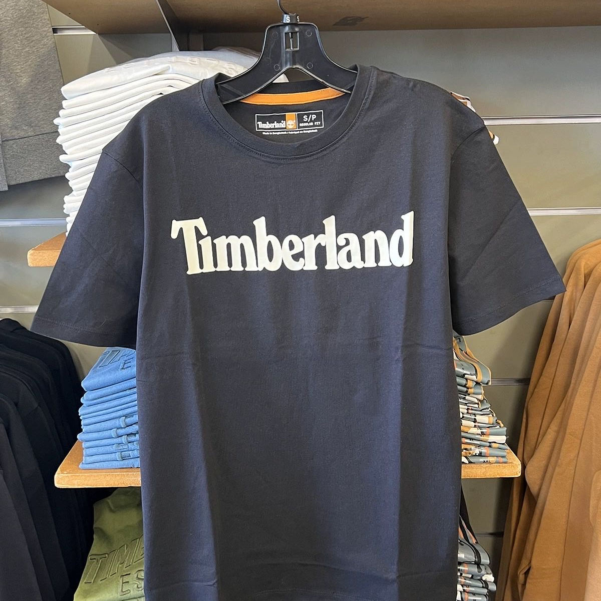 添柏岚TIMBERLAND男士夏季透气印花图案天伯伦短袖圆领纯棉T恤衫