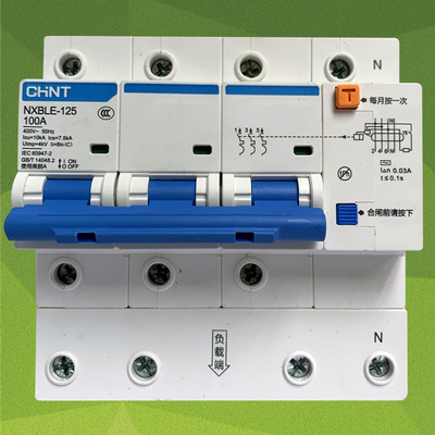 正泰漏电保护断路器NXBLE-125 3P+N C100A 正泰漏保C100A 3P+N