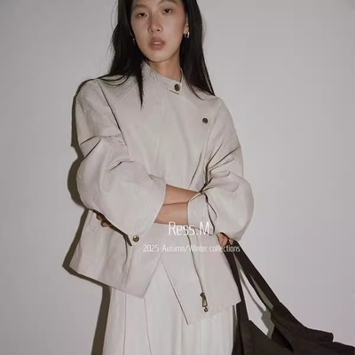 轻奢高端PU皮夹克外套机车上衣