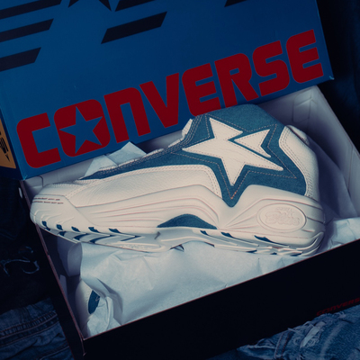 代购CONVERSE CONS Blue匡威限量款复古牛仔拼接男士篮球鞋26新款