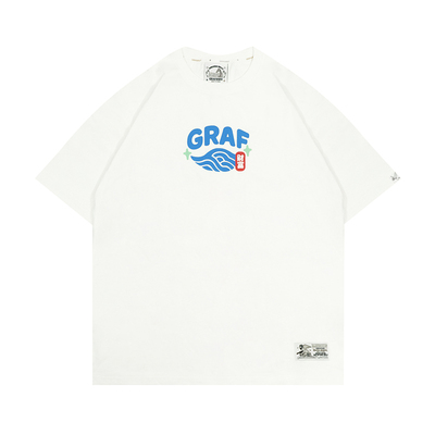 GRAF海浪财富立体印花舒适棉短袖