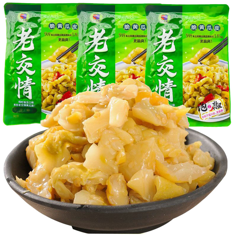 老交情脆黄瓜皮180克泡椒腌制湖南特产脆爽黄瓜干下饭菜咸菜开胃