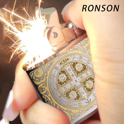 ronson朗森康斯坦丁煤油打火机防风复古砂轮耐用点烟器送老公礼物