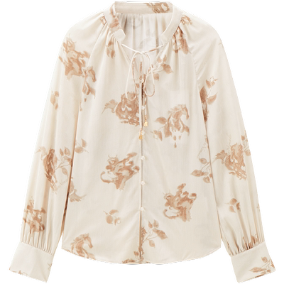 太平鸟女装年秋季款立领系带上衣A1CDE3245