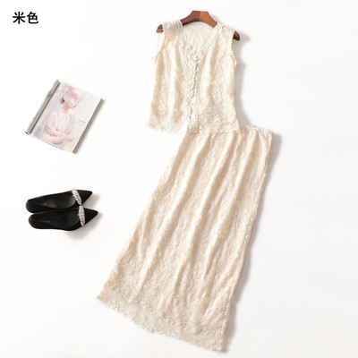 【次品】246400 马夹半身裙套装只有上衣