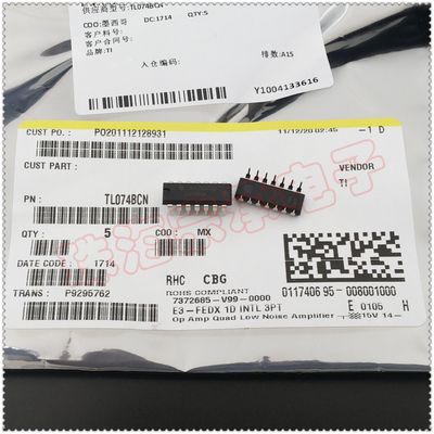 进口墨西哥  TL074BCN TI德州仪器 DIP-14 运算放大器