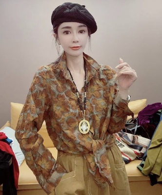 长袖棉麻衬衣欧洲站休闲宽松