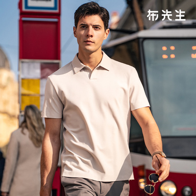 布先生海鸥领polo衫速干纯色