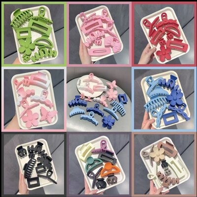 克莱因蓝系发夹女夏季网红八件套