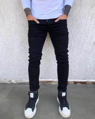 Men's autumn jeans slim trousers hole men's pants男士牛仔裤