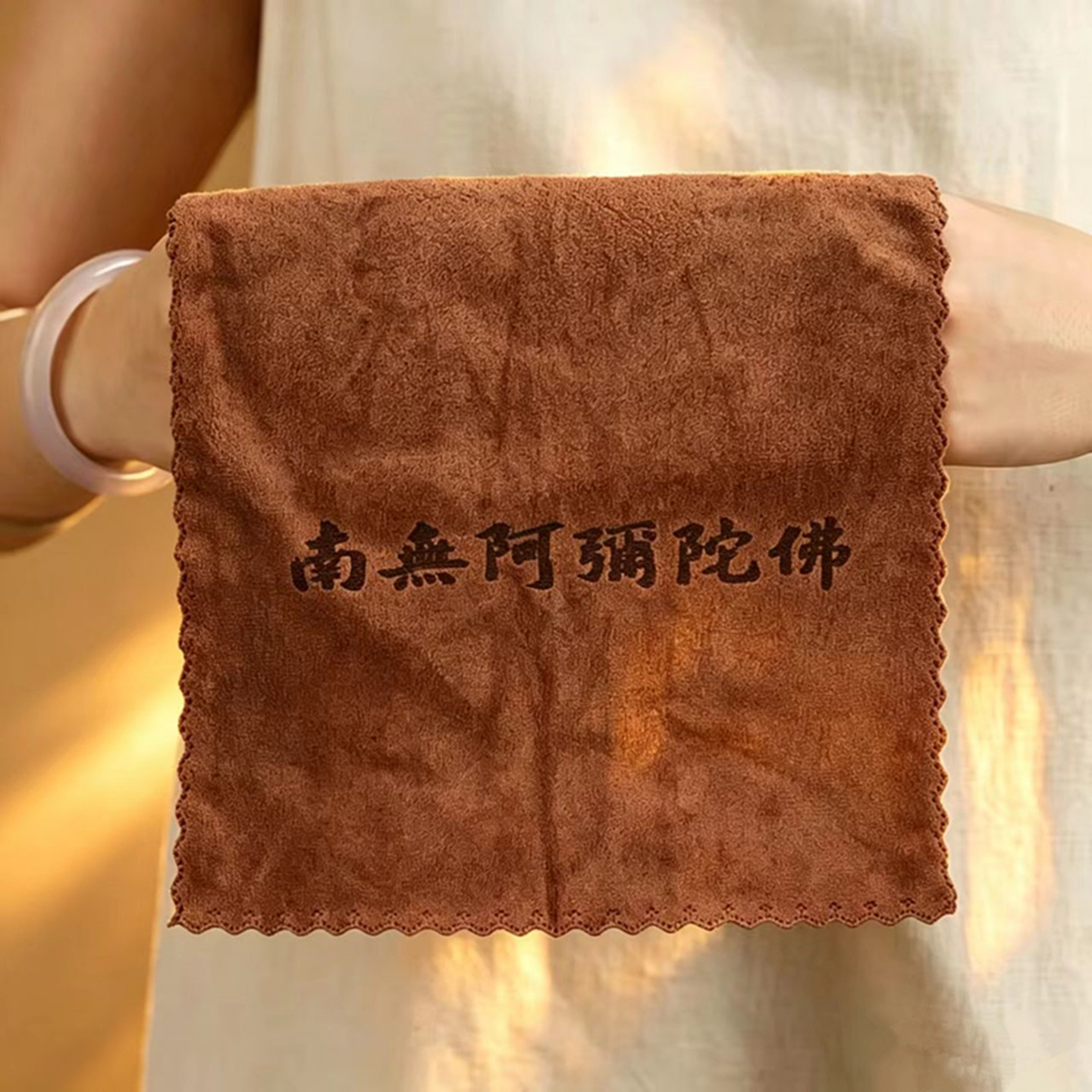 景区文创意洗脸巾佛堂毛巾禅意静心佛道擦拭高档佛巾旅游伴手礼品