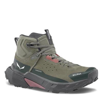 代购Salewa女士徒步鞋防水防滑缓震登山鞋中帮系带户外鞋