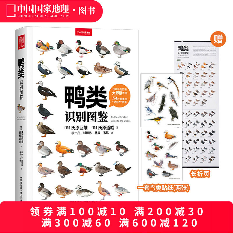 鸭类识别图鉴 中国国家地理鸟类图鉴科普图鉴书籍中国国家地理 鸭类图鉴鸭宝书