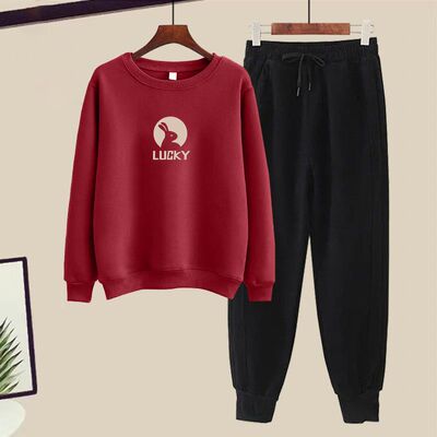 小个子卫衣套装女秋冬季新款加绒加厚中年女装长袖上衣夏装两件套