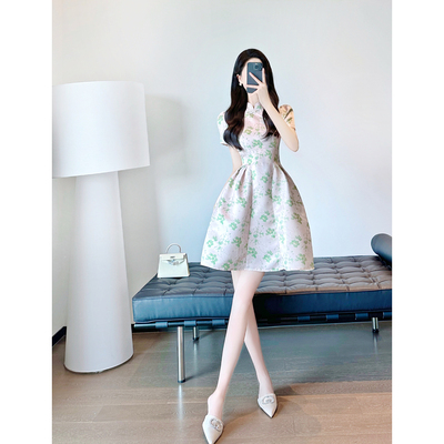 贵气千金风新中式旗袍裙A字裙