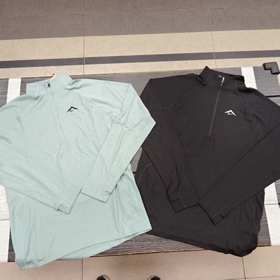 耐克男跑步速干立领长袖T恤