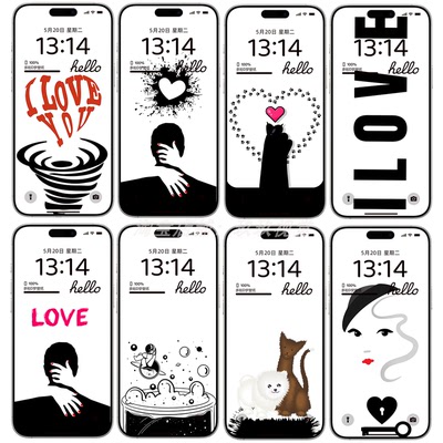 16张创意抽象受远程监管管理文字遮挡壁纸iphone苹果手机壁纸02