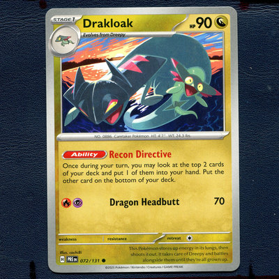 宝可梦PTCG正版卡牌 国际版 棱镜进化 多龙奇 PRE-072 美版