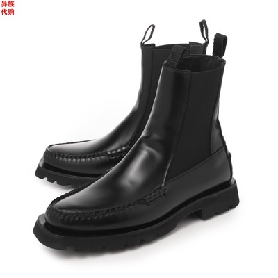 异族日本代购 西班牙 HEREU 2025秋男牛皮短筒切尔西靴戈尔靴