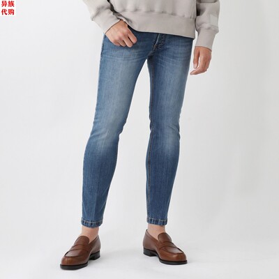 异族日本代购 意大利ENTRE AMIS 2025春男休闲修身全棉水洗牛仔裤