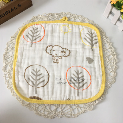 婴儿纯棉纱布方巾3条价