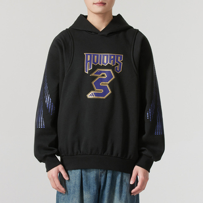 蛇年新款 阿迪达斯男士圆领卫衣 BB LNY HOODIE篮球套头衫JM5682
