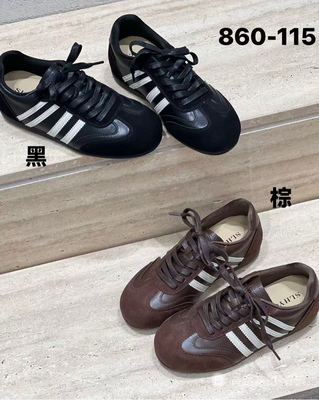 诗路花语2026秋新时尚休闲鞋女平底板鞋德训鞋复古阿甘鞋860-115