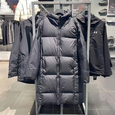 UA安德玛女子长款连帽运动羽绒服