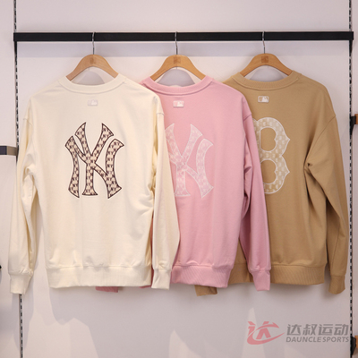 MLB情侣NY老花大标刺绣圆领卫衣