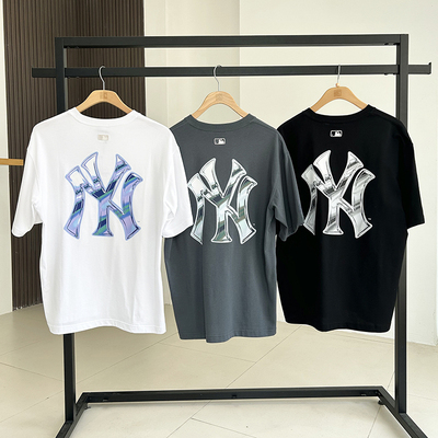 MLB情侣短袖男女NY大标运动T恤