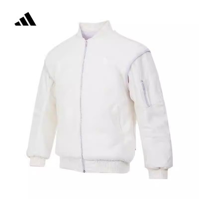 阿迪达斯大童羊羔绒防风保暖外套