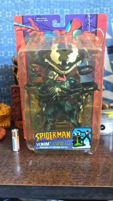 ToyBiz 2002漫威蜘蛛侠毒液Venom可动人偶共生体可动人偶手办玩具