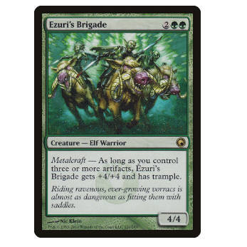 牌客窝 万智牌 伊祖黎旅团 Ezuri's Brigade 金 绿