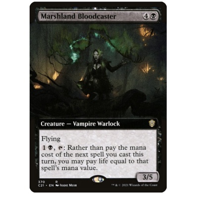 牌客窝 万智牌 沼地鲜血法师  Marshland Bloodcaster 金 黑