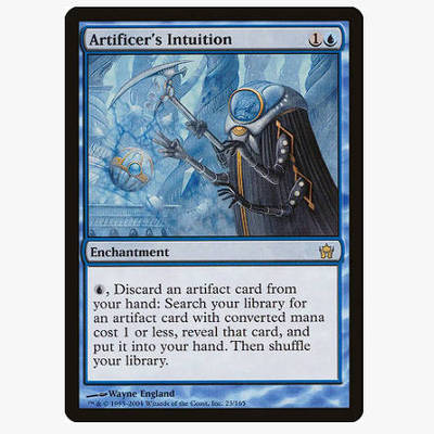 牌客窝 万智牌 神器师的直觉 Artificer's Intuition 金 蓝