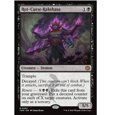 牌客窝 万智牌 腐咒罗刹 Rot-Curse Rakshasa 秘稀 黑 闪