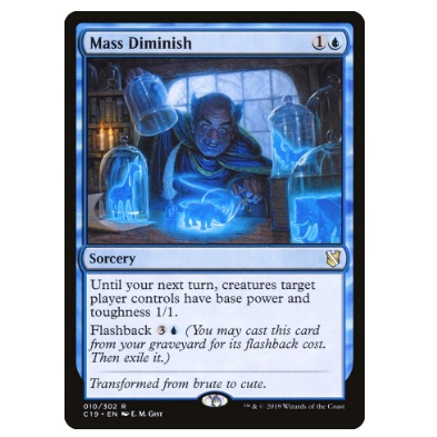 牌客窝 万智牌  全体缩小  Mass Diminish  金 蓝 英文