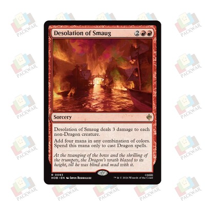 牌客窝 万智牌 斯毛格的疯狂喷火 Desolation of Smaug 金 红 闪
