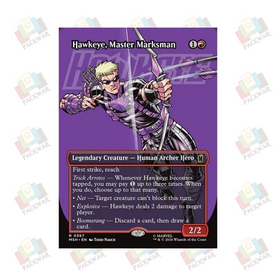 牌客窝 万智牌 神射手鹰眼 Hawkeye, Master Marksman 金 红 闪