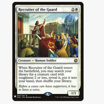 牌客窝 万智牌 侍卫队征召员 Recruiter of the Guard 金 白