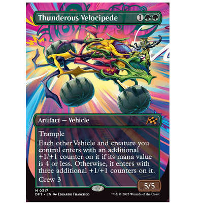 牌客窝 万智牌 雷鸣迅节车 Thunderous Velocipede 秘稀 绿色