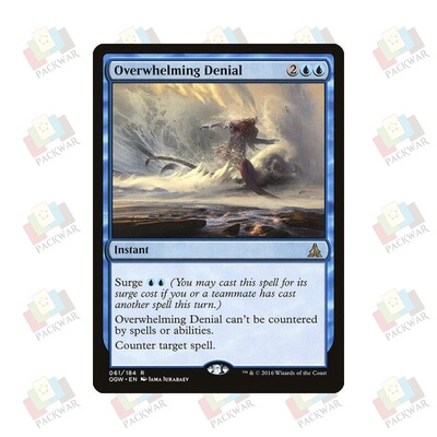 牌客窝 万智牌  压倒性拒斥 Overwhelming Denial 金 蓝色