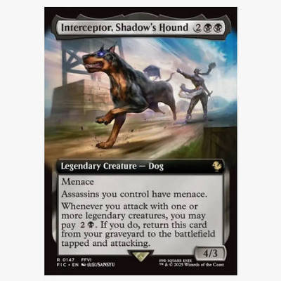 万智牌 暗影爱犬拦截者 Interceptor, Shadow's Hound 金 黑