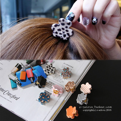 韩国进口饰品豹纹小号发夹