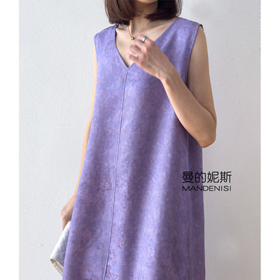 双面穿！真丝提花花罗连衣裙长裙