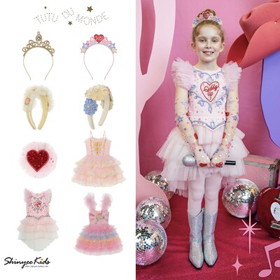 7ZShinyee▲tutu du monde aw25联名系列女童连衣纱裙裙发箍发夹