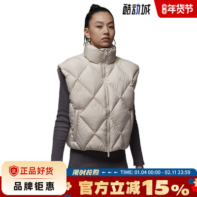 nike耐克女子JORDAN运动休闲棉马甲外套HV0414-104