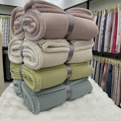 外贸加厚超细摇粒绒复合舒棉绒毛毯午休毯空调毯沙发毯礼品毯