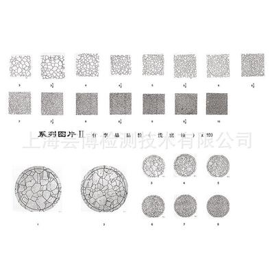 热销金属平均晶粒度挂图标准评级gb/t6394-2017金相标准挂图