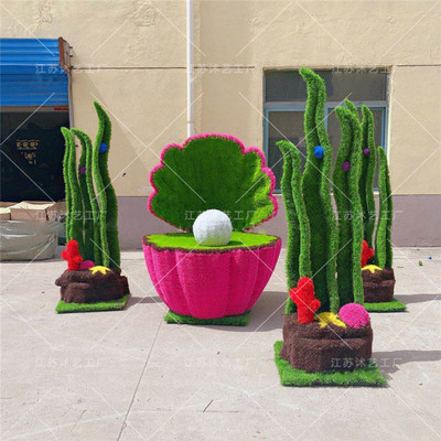 仿真绿雕动物人物造型卡通亮化绿雕工艺品节庆绿雕景区造型绿雕